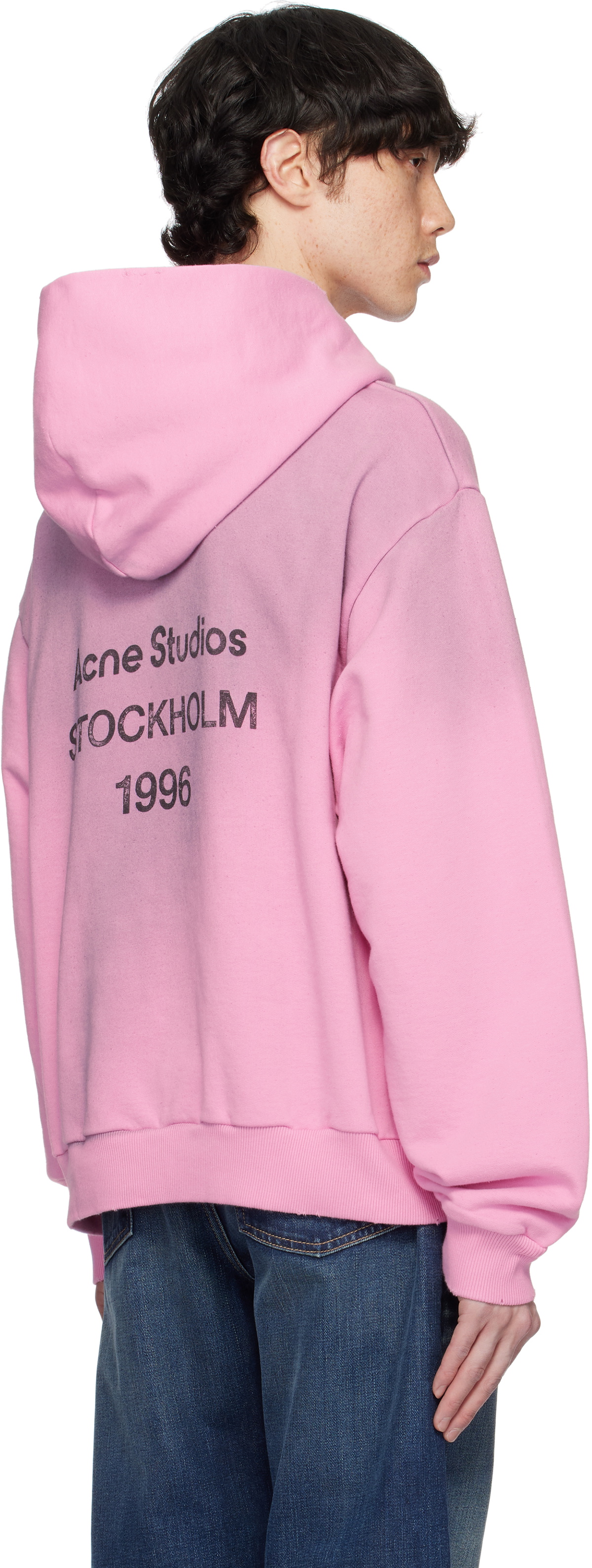 Acne Studios Pink Logo Hoodie Acne Studios