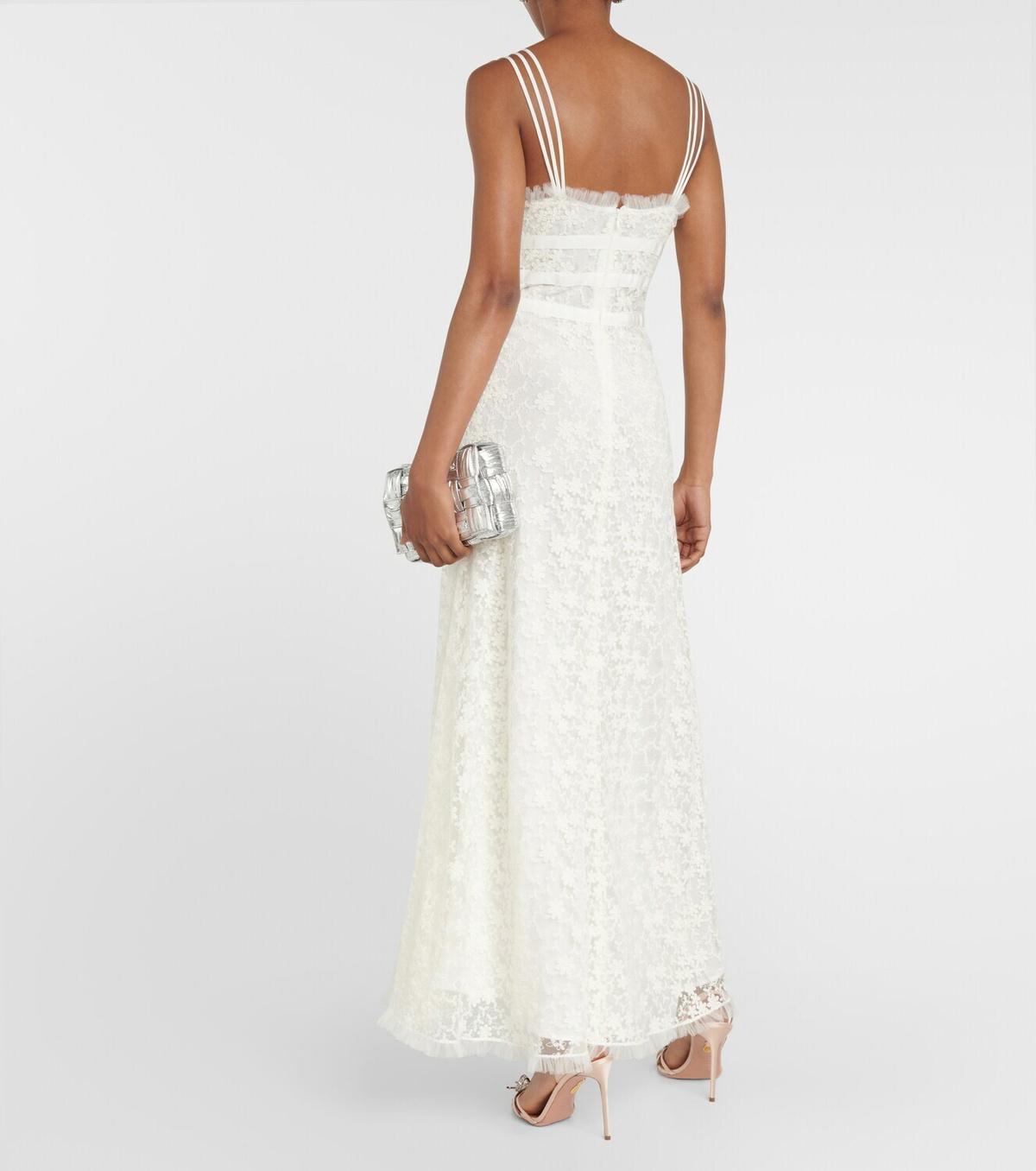 Rodarte Floral lace and tulle maxi dress Rodarte