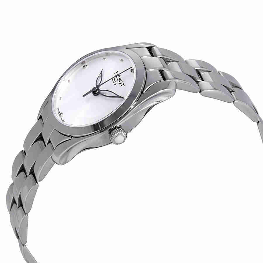 Tissot T-Wave Diamond Silver Dial Ladies Watch T112.210.11.036.00 Tissot