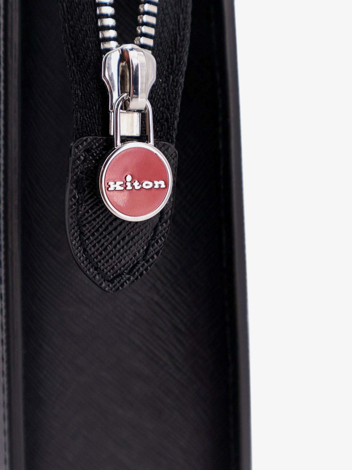 Kiton Ciro Paone Black Clutch Mens Kiton