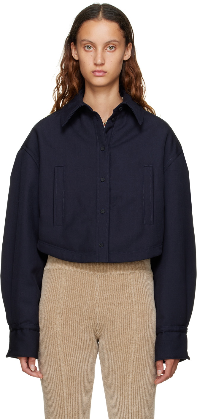 Jacquemus Navy Le Papier 'La Chemise Arnesi' Jacket Jacquemus