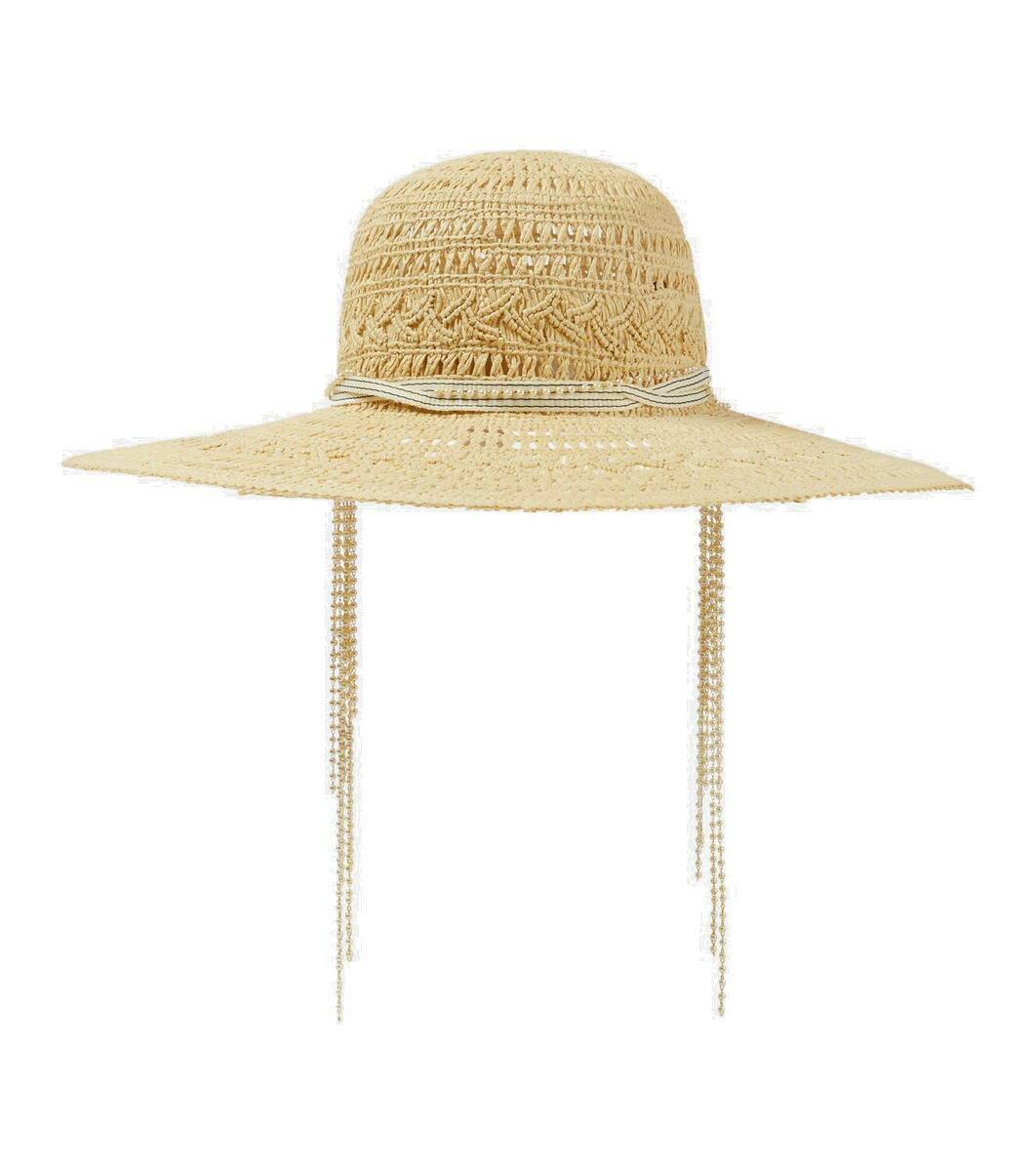Maison Michel Blanche raffia sun hat Maison Michel