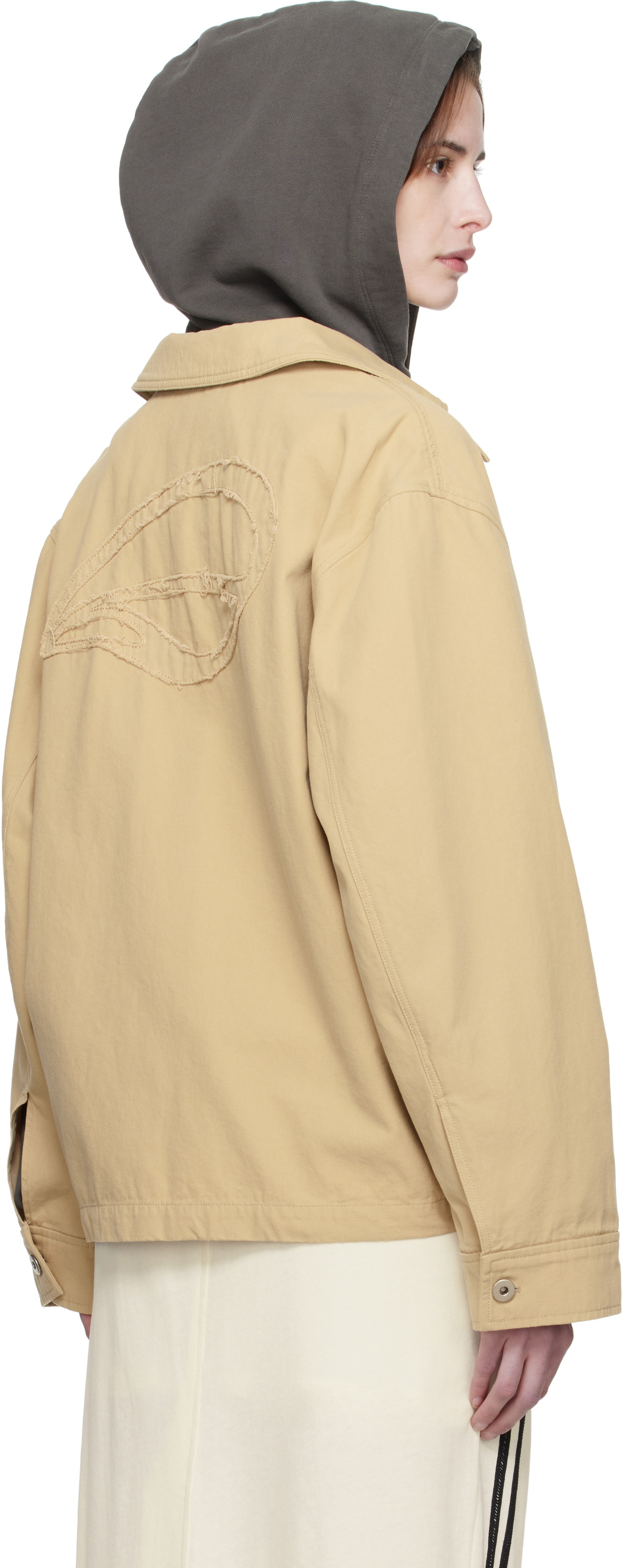 Kijun Beige Orbit Patch Jacket Kijun