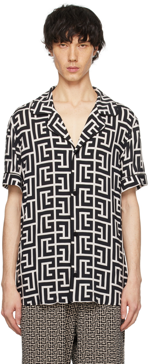 Balmain Black Monogram Shirt Balmain