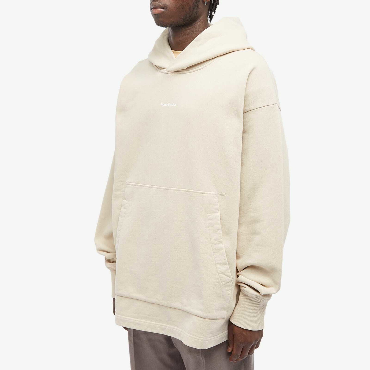 Acne Studios Men's Franklin Stamp Hoodie in Champagne Beige Acne Studios