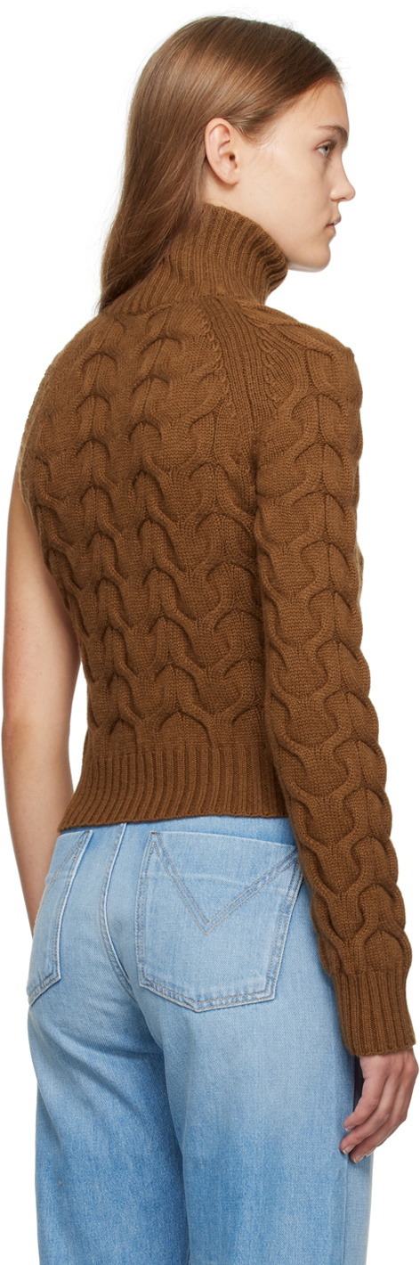 Max Mara Brown Single-Shoulder Sweater Max Mara