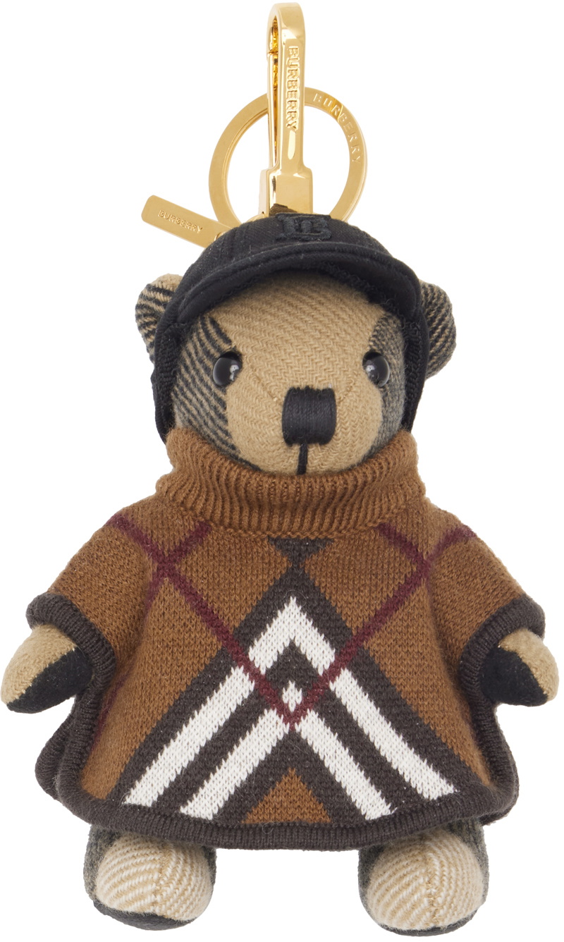 Burberry Brown & Black Thomas Bear Keychain Burberry