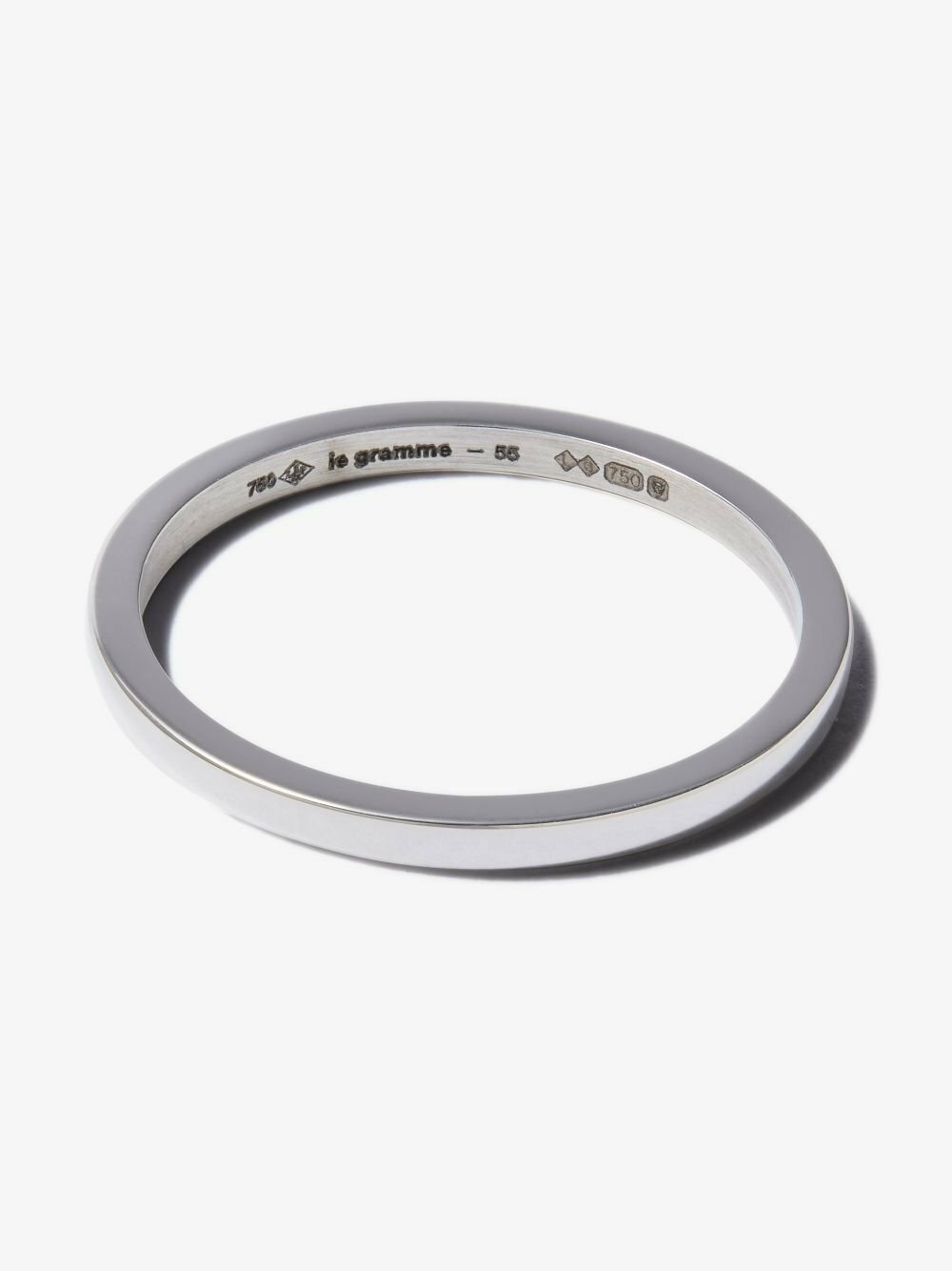 Le Gramme 18K White Gold La 2g Polished Ribbon Ring Le Gramme