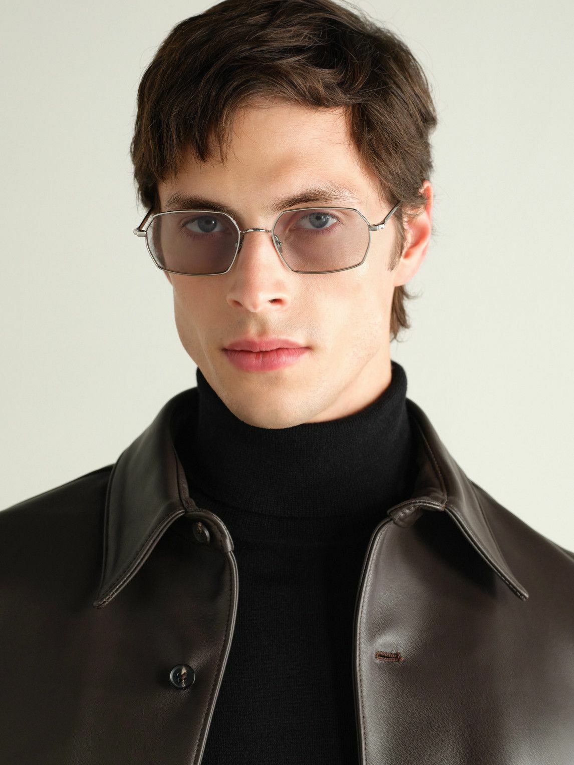 AHLEM - Colisee Rectangular-Frame Silver-Tone Sunglasses AHLEM