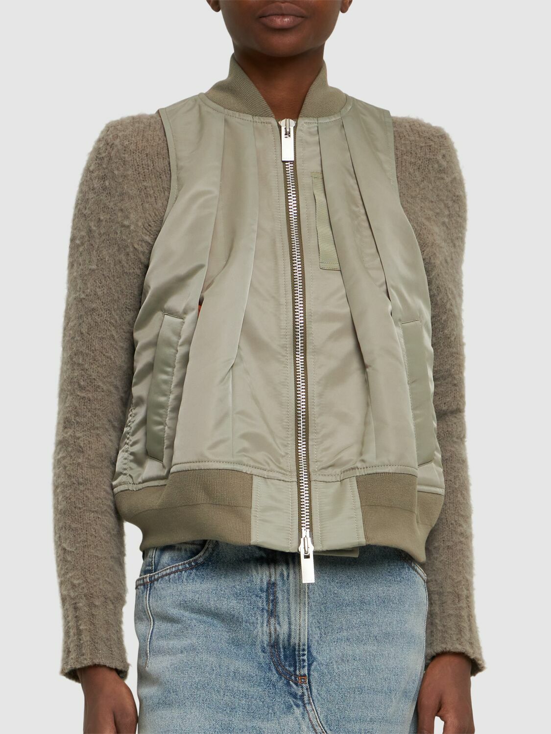 SACAI - Sleeveless Nylon Zip-up Jacket Sacai