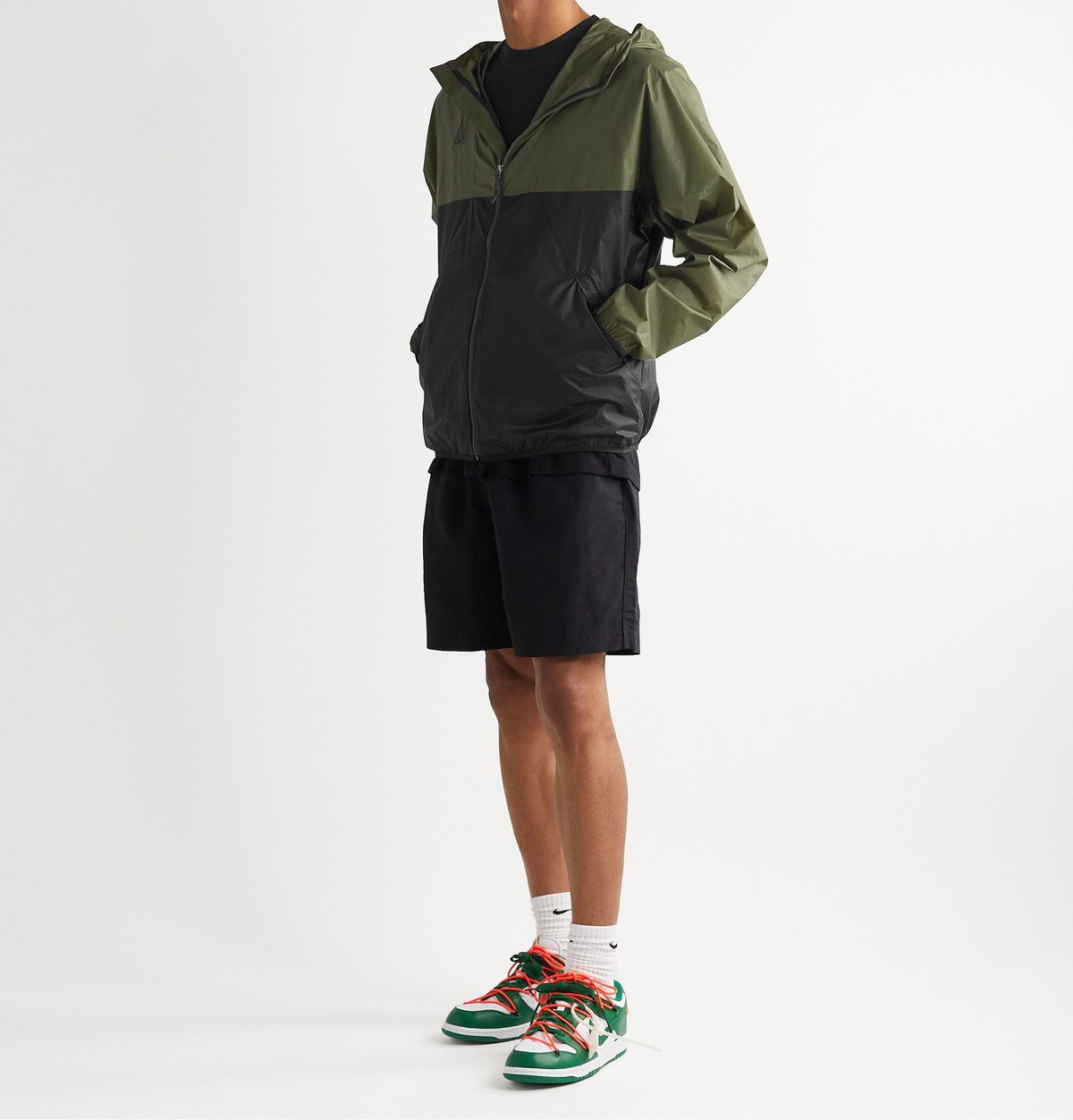 Nike - Logo-Embroidered Colour-Block Nylon-Ripstop Hooded Jacket ...