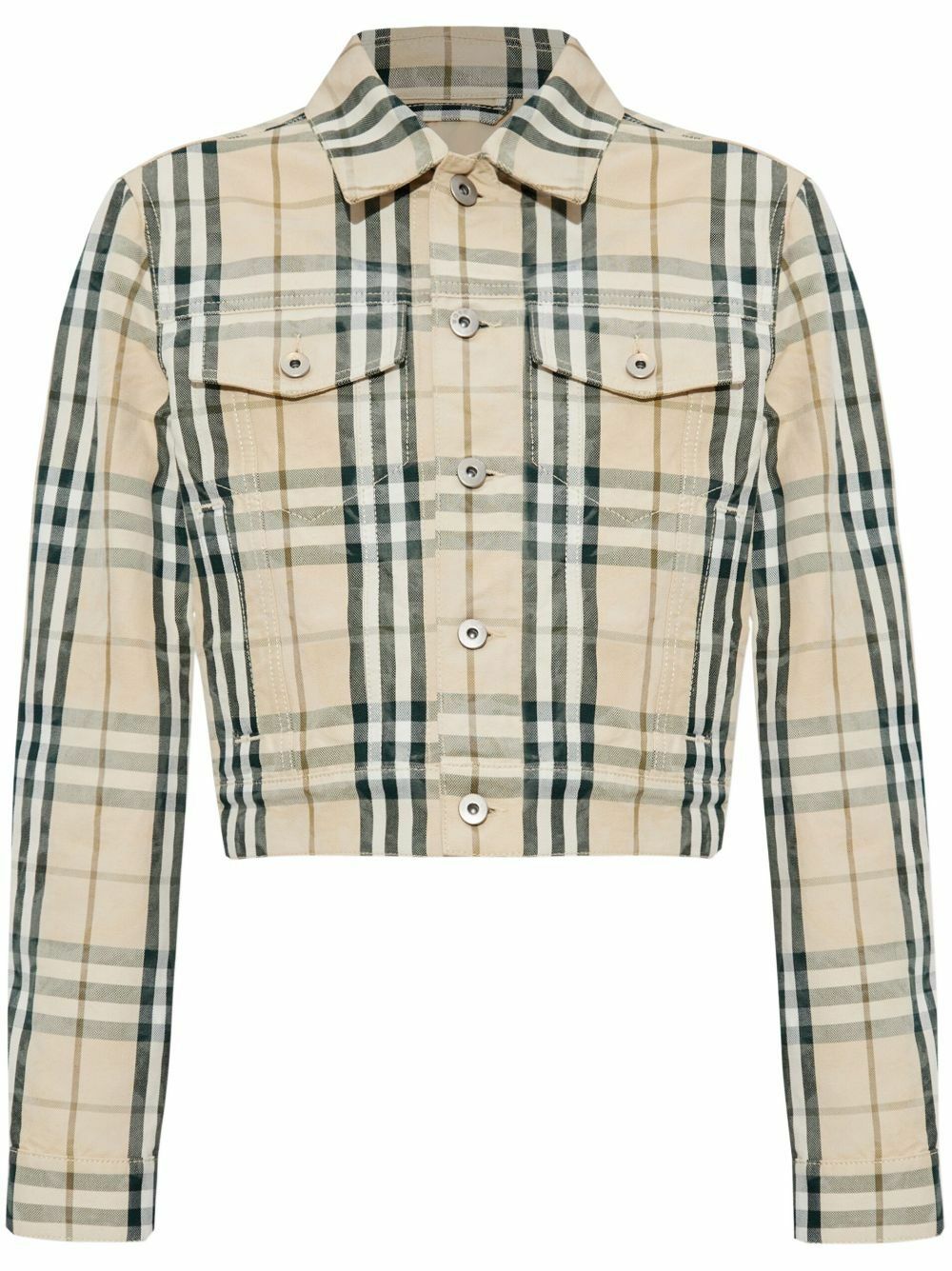 Burberry Check Pattern Cropped Jacket Burberry
