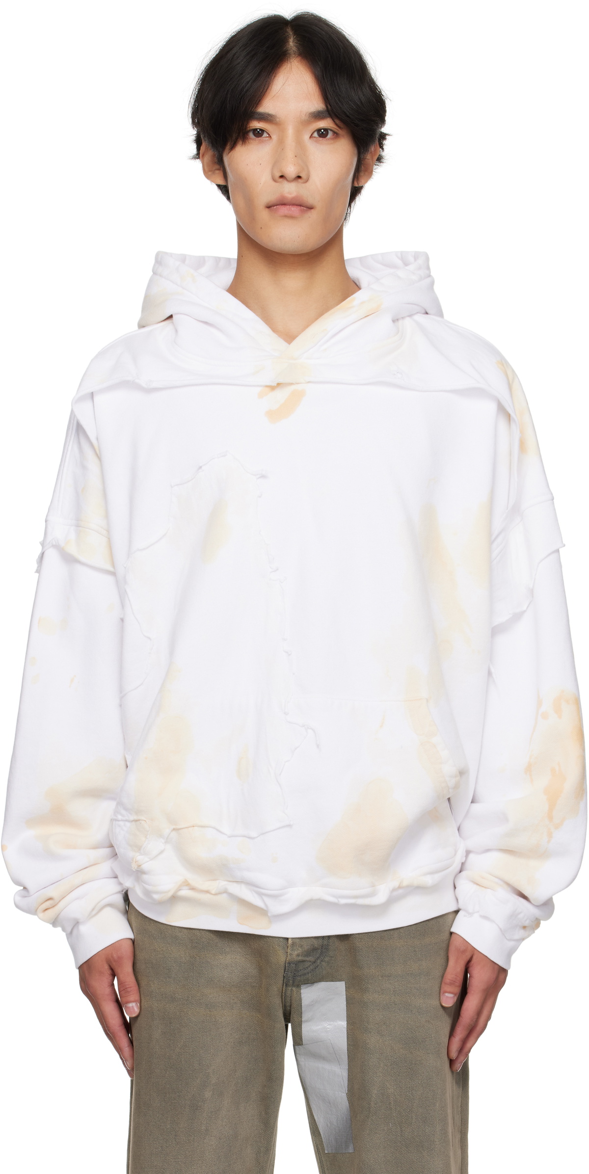 ALEXANDER DIGENOVA White Cutout Hoodie Alexander Digenova