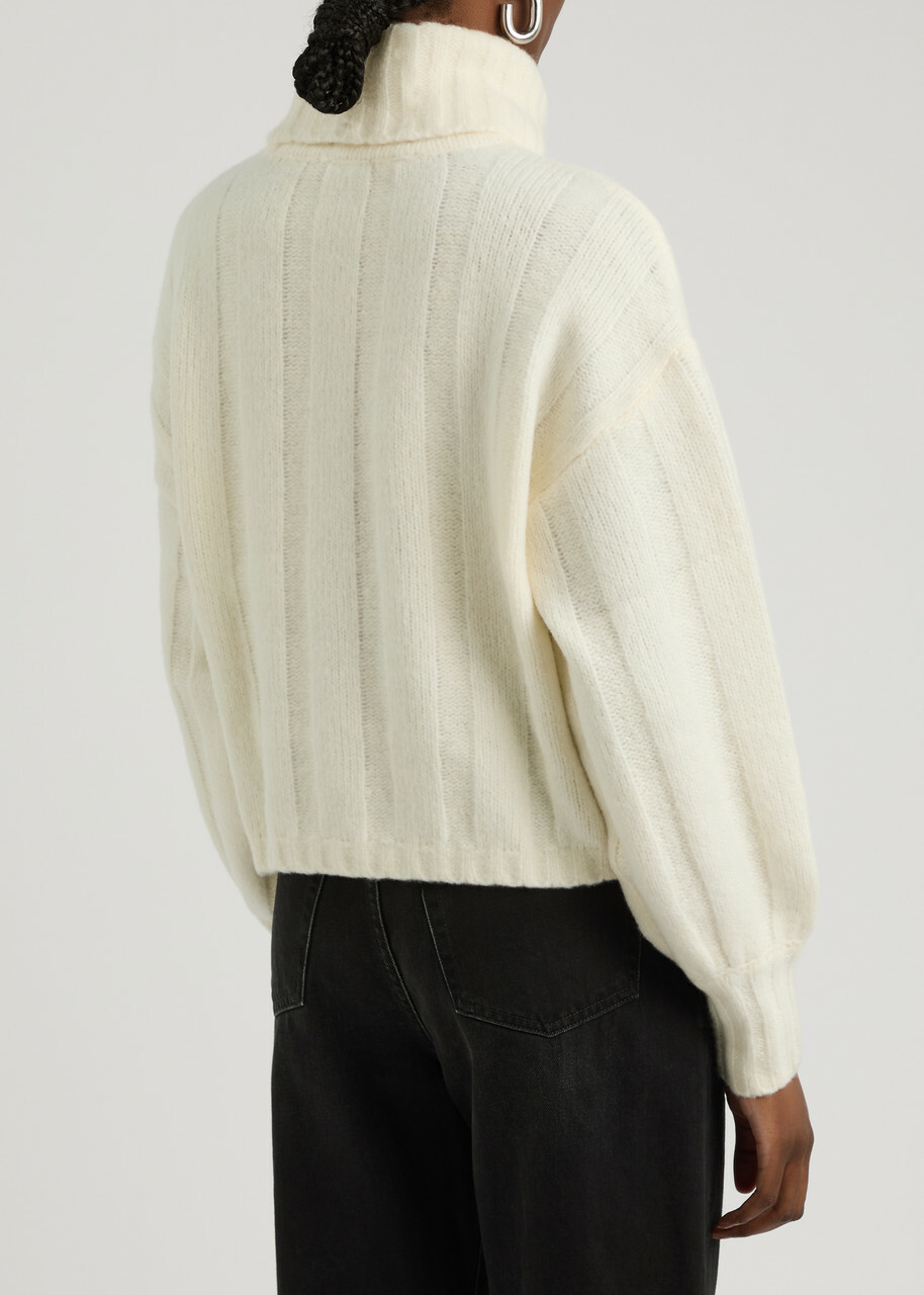 Paige Roselia Ribbed Wool-blend Jumper Ivory Paige