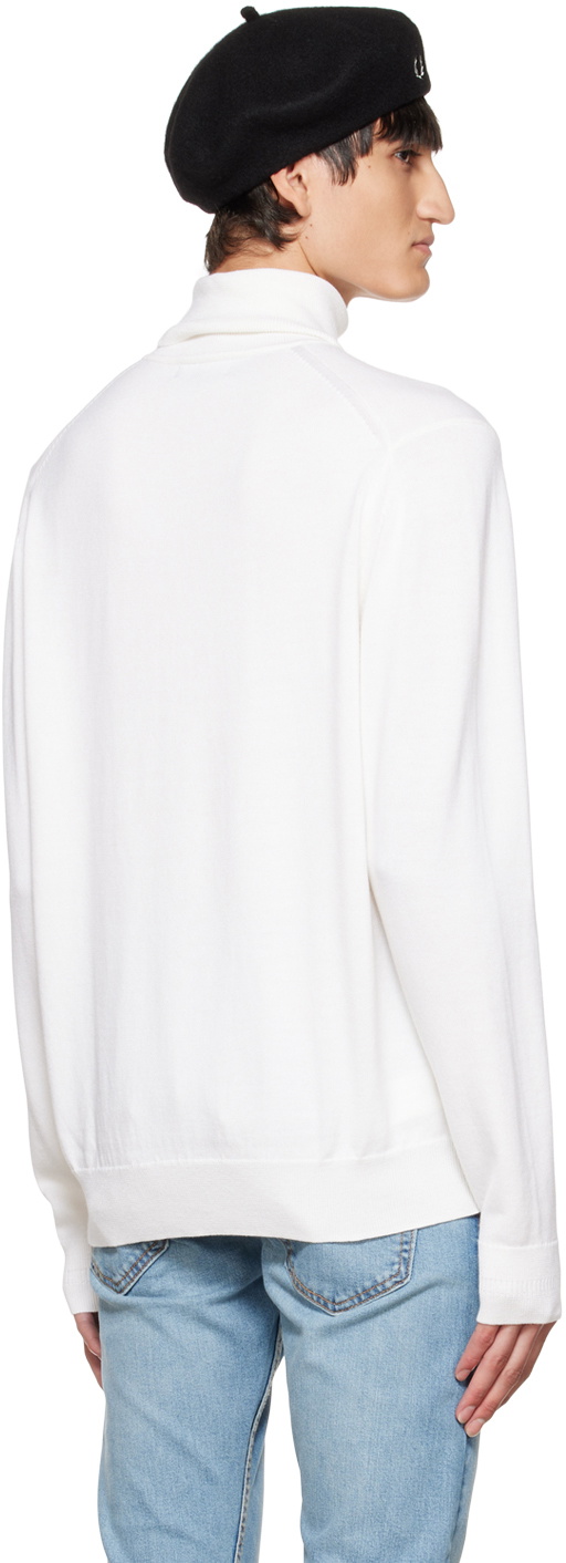 Fred Perry Off-White Roll Neck Turtleneck Fred Perry