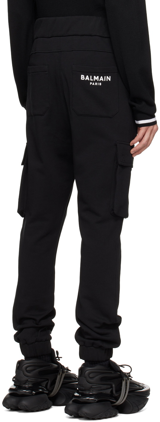 Balmain Black Drawstring Cargo Pants Balmain