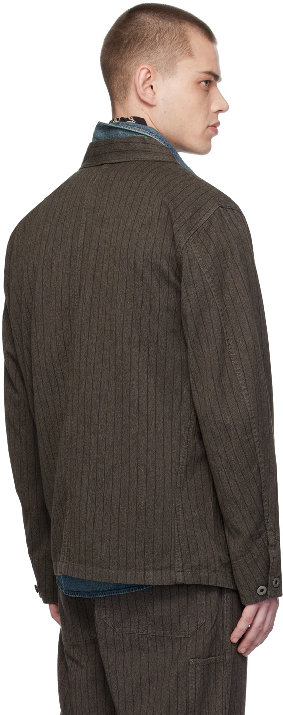 RRL Gray Striped Jacket RRL