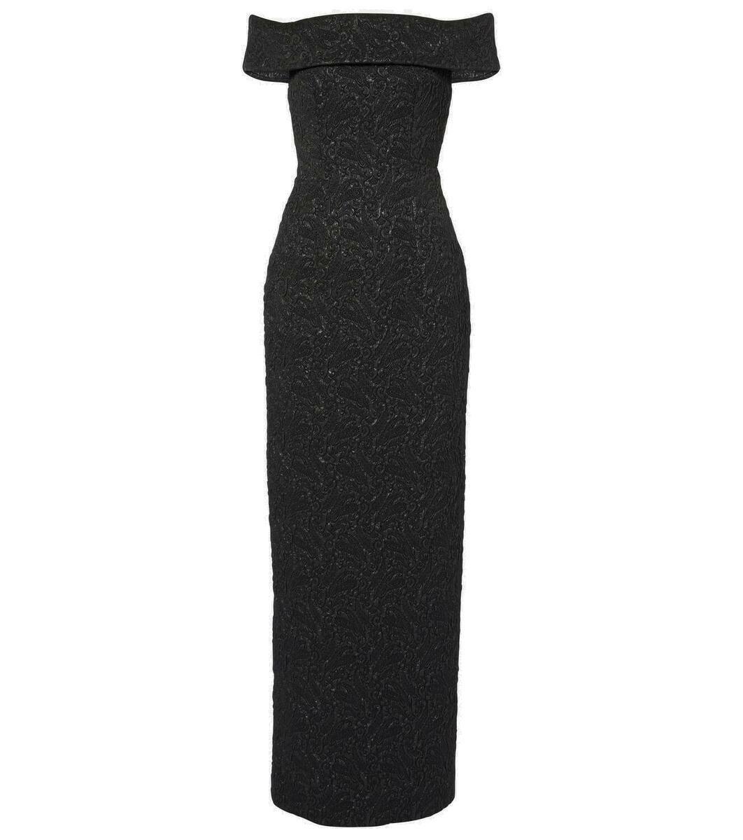 Emilia Wickstead Sima off-shoulder seersucker cloqué gown Emilia Wickstead