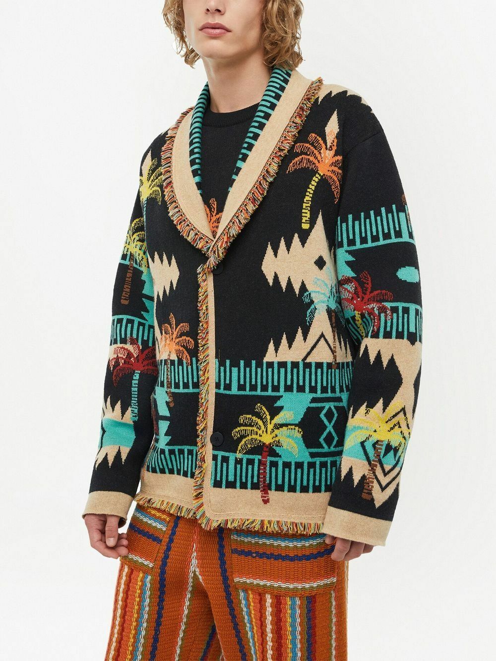 ALANUI - Palm Tree Jacquard Cardigan Alanui