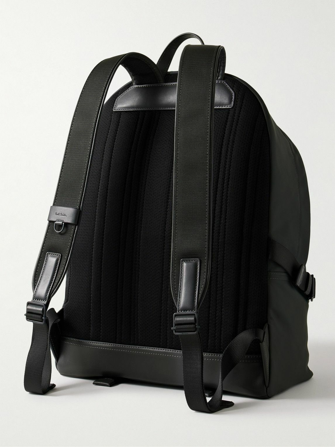 Paul Smith - Embossed Leather-Trimmed Shell Backpack Paul Smith