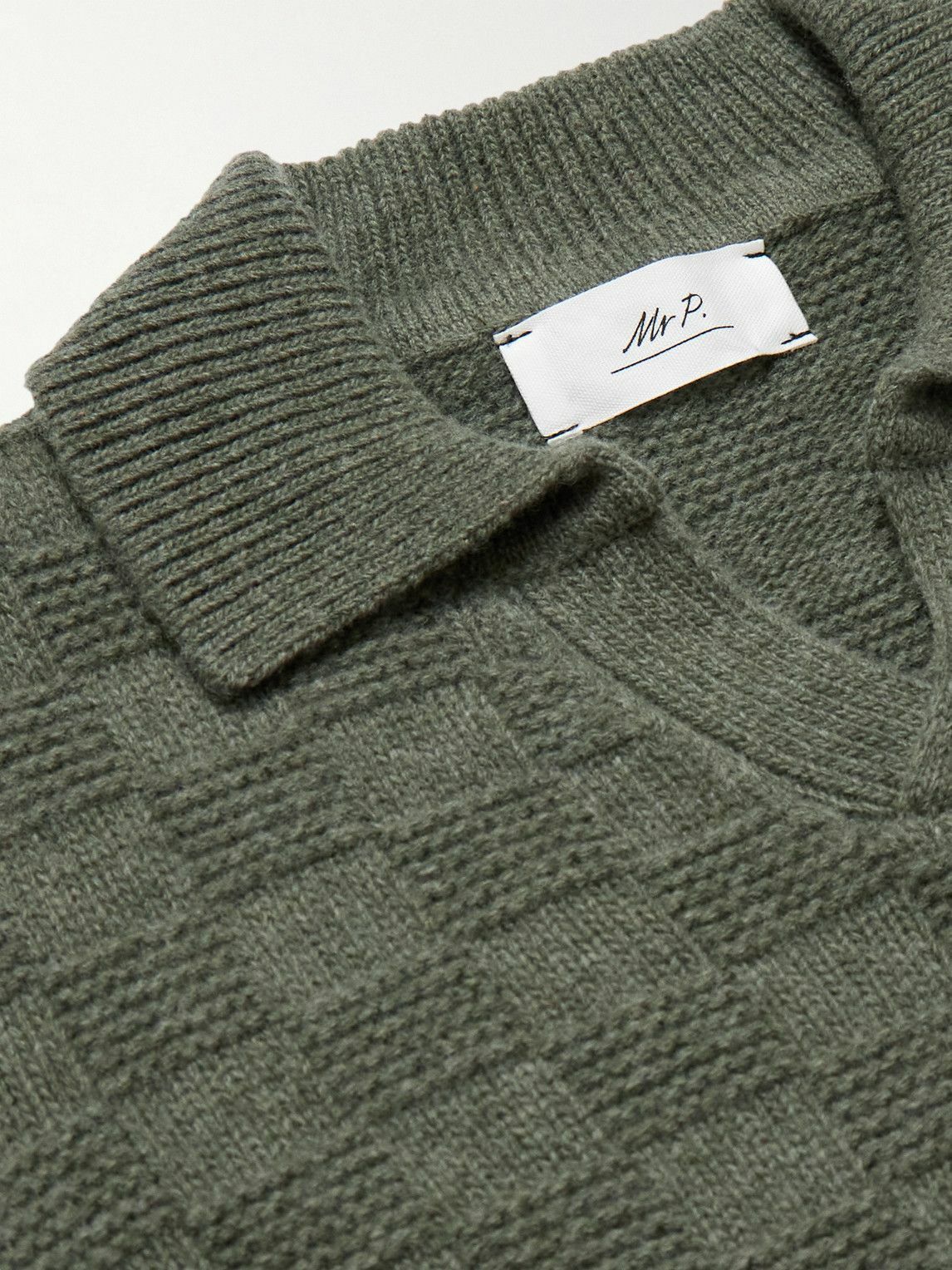 Mr P. - Wool Polo Sweater - Green Mr P.