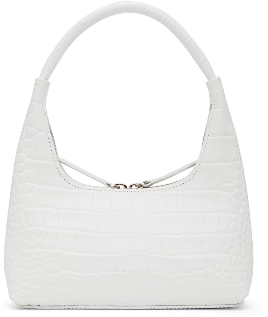 Marge Sherwood White Croc Leather Bag Marge Sherwood