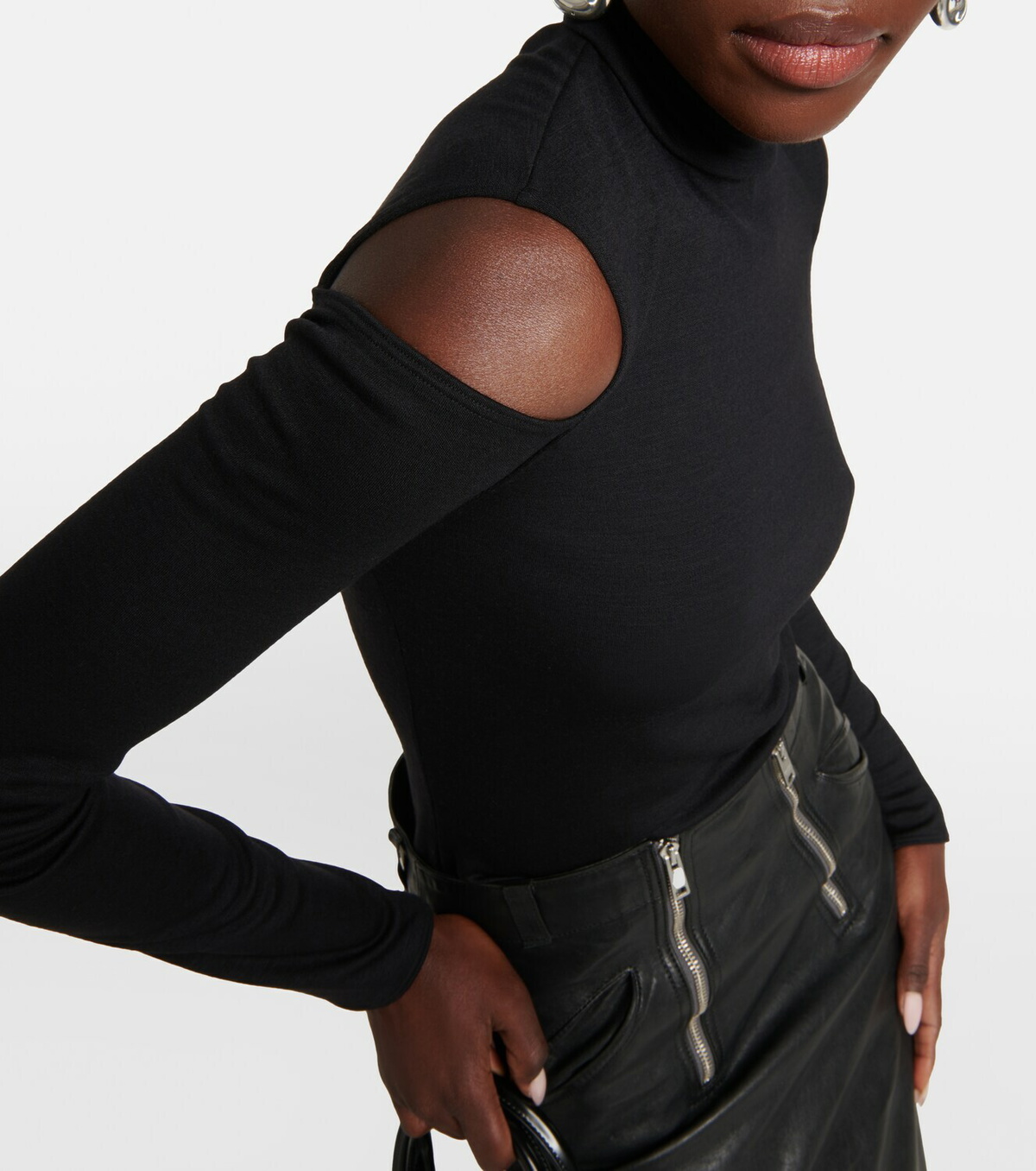 Wolford Off-shoulder virgin wool bodysuit Wolford