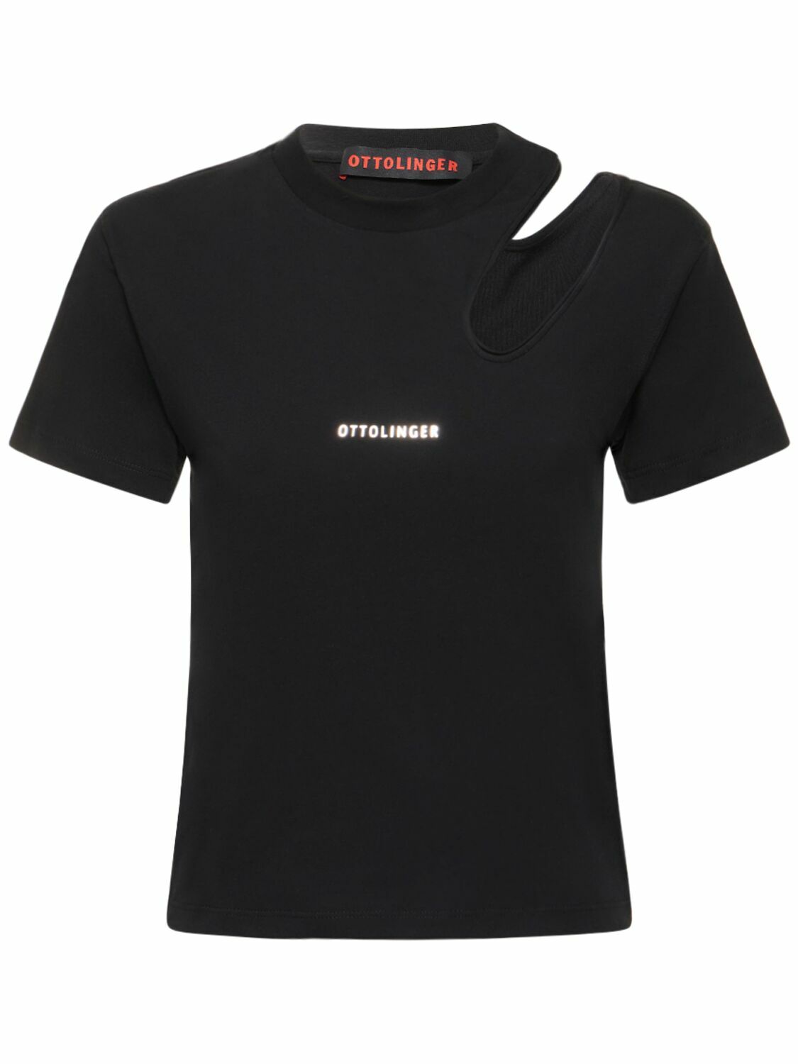 OTTOLINGER - Cutout Cotton Jersey T-shirt Ottolinger