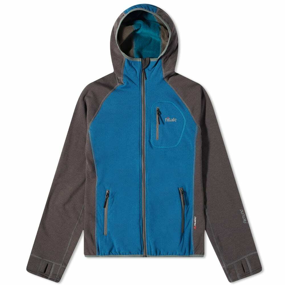 Tilak Men's Femund Polartec Hooded Jacket in Maroccan Blue/Charcoal Tilak