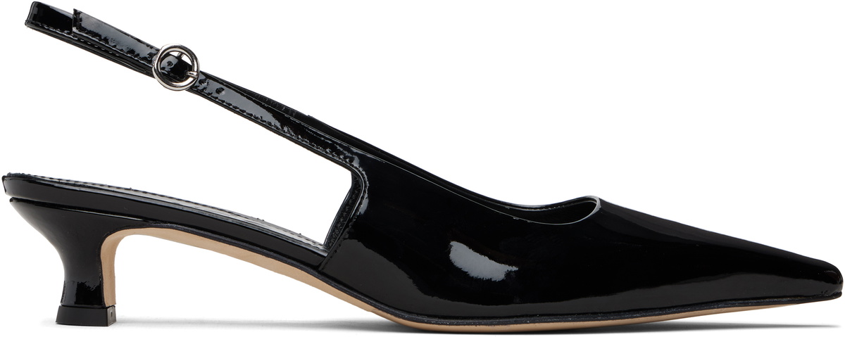 Aeyde Black Catrina Patent Leather Heels Aeyde