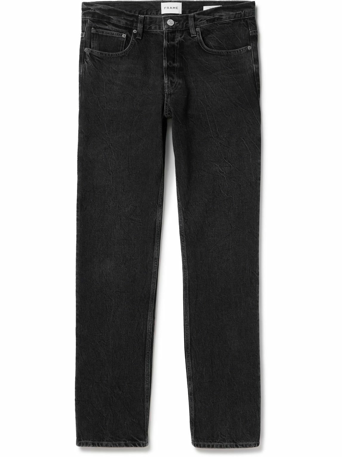 FRAME - The Straight Slim-Fit Straight-Leg Jeans - Gray Frame Denim