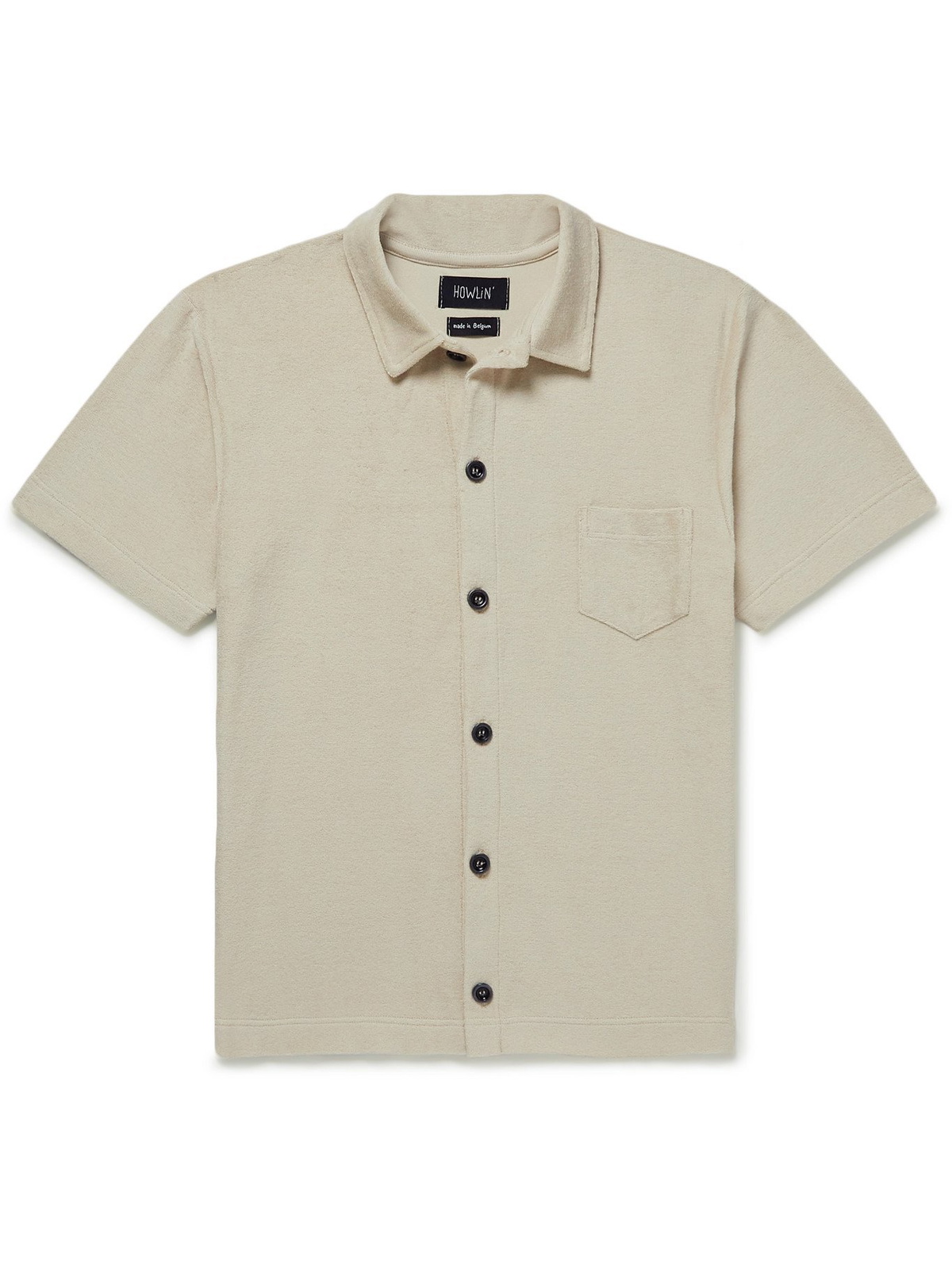 HOWLIN' - Light Flight Cotton-Blend Terry Shirt - Neutrals Howlin' by ...