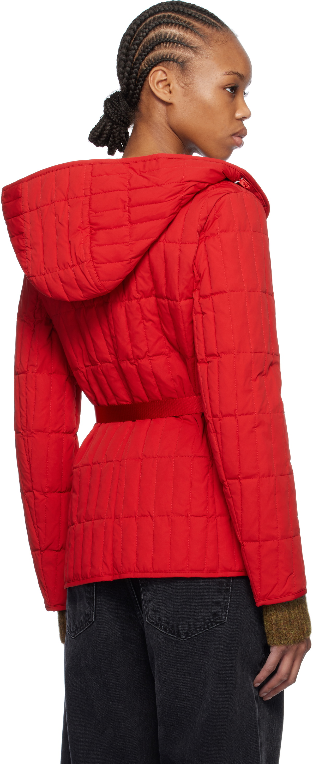 MACKAGE Red Raja Vertical Quilted Light Down Jacket Mackage