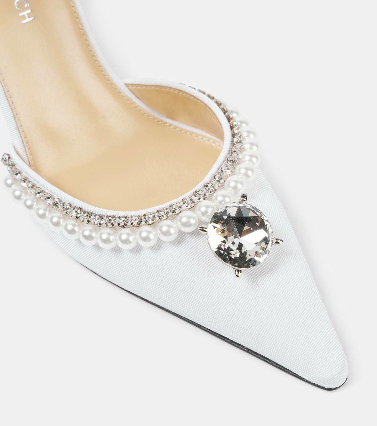 Mach & Mach Diamond of Elizabeth satin pumps MACH & MACH