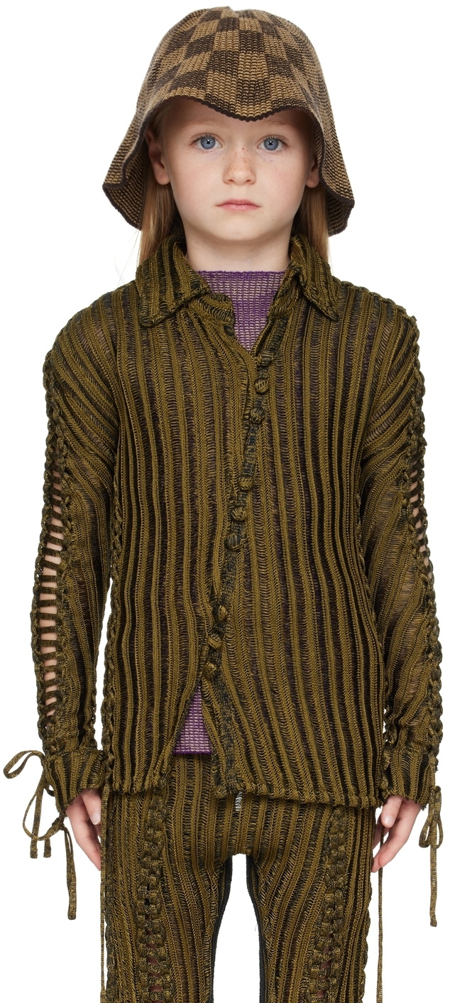 Isa Boulder SSENSE Exclusive Kids Green & Black Expandable Shirt Isa ...