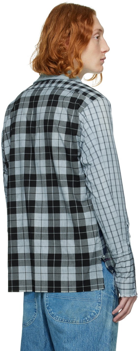 Greg Lauren Blue Plaid Cardigan Greg Lauren