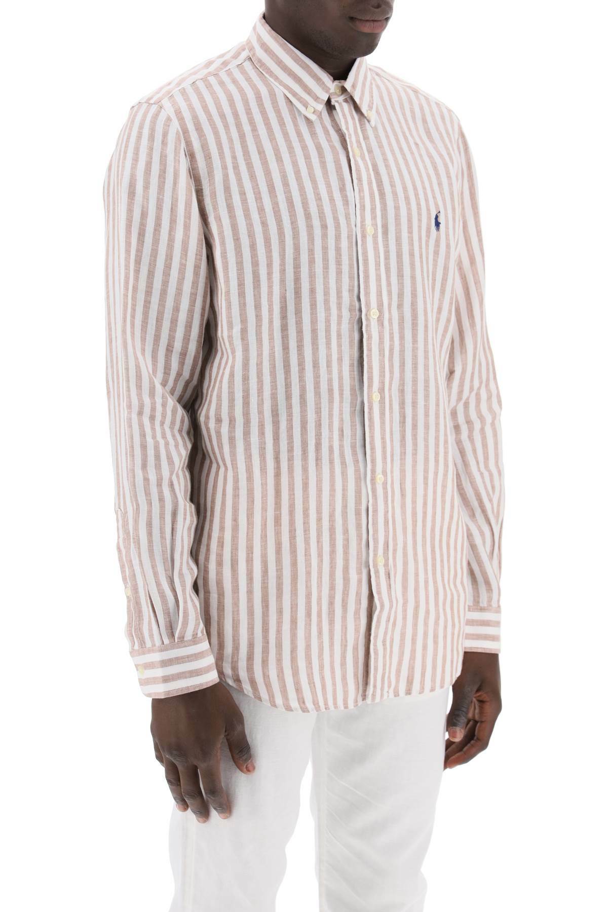 POLO RALPH LAUREN striped custom-fit shirt White Polo Ralph Lauren