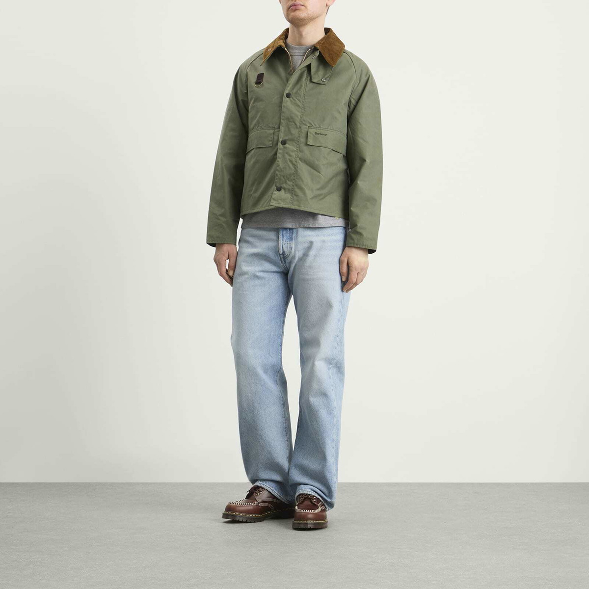 Barbour Men's Spey Wax Jacket in Light Moss Barbour