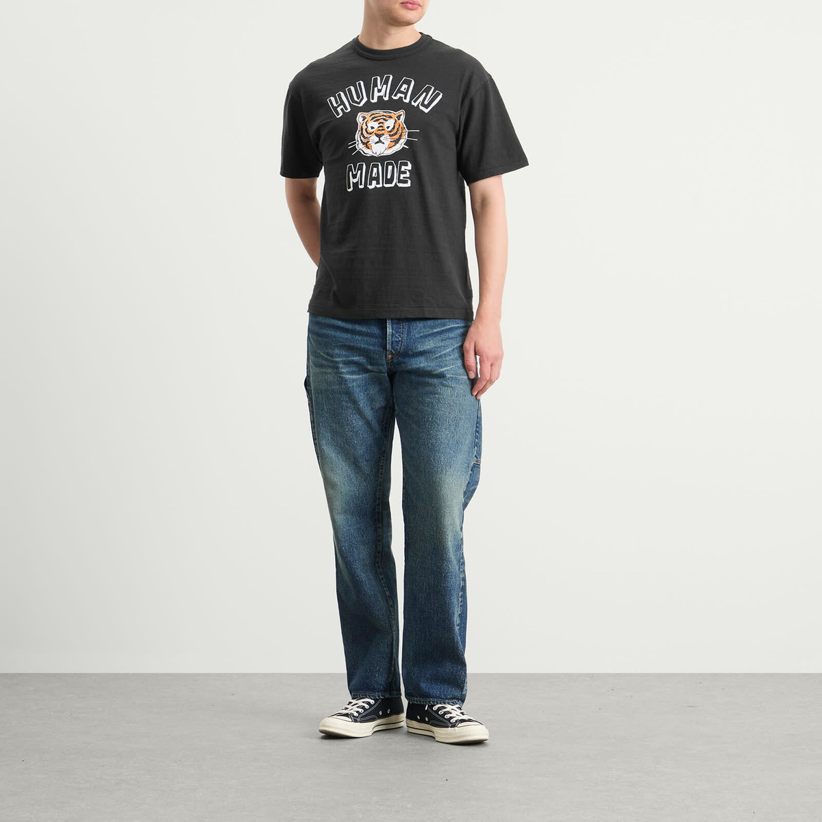 Human Made Men's Drawn Tiger T-Shirt in Black Human Made