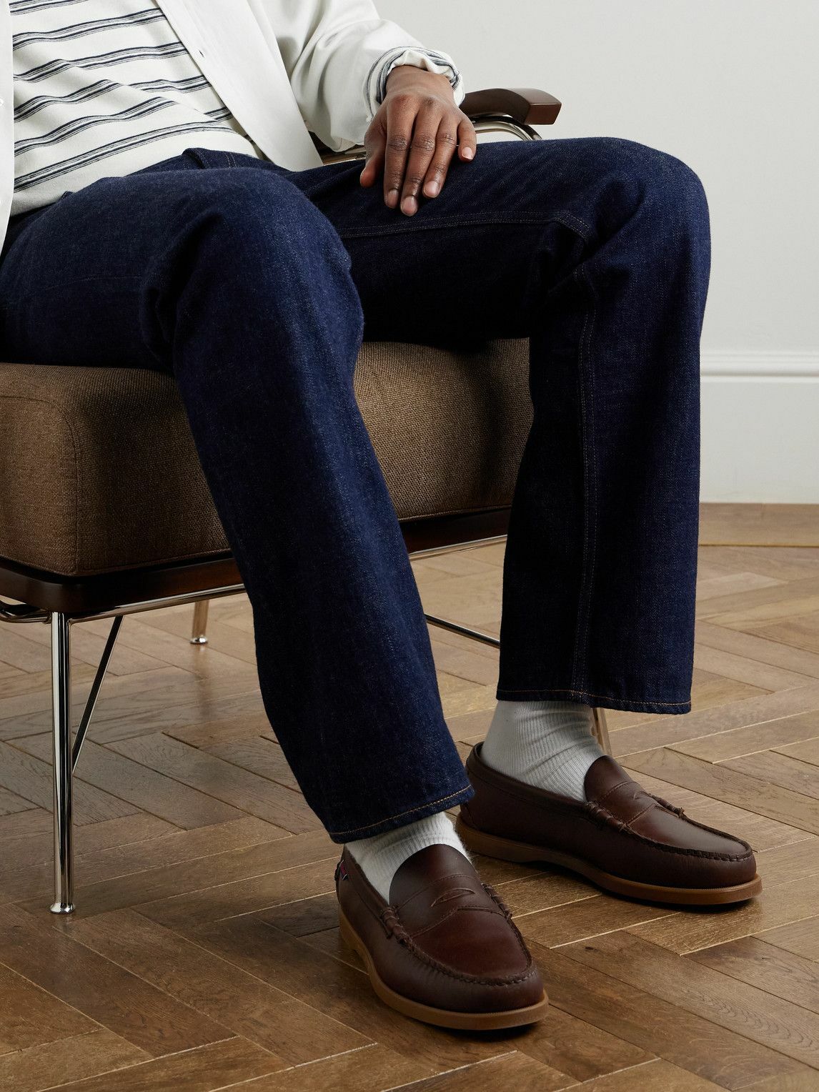 Sebago - Dolphin Waxed-Leather Penny Loafers - Brown Sebago