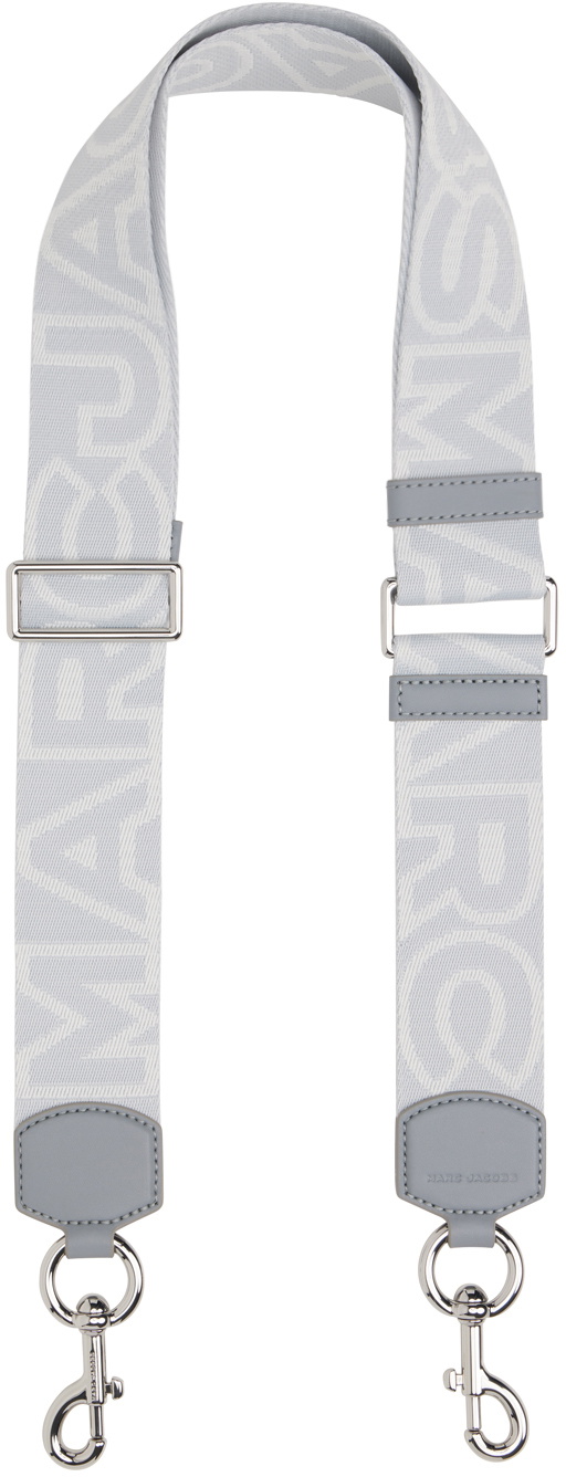 Marc Jacobs Gray 'The Outline Logo Webbing' Shoulder Strap Marc Jacobs