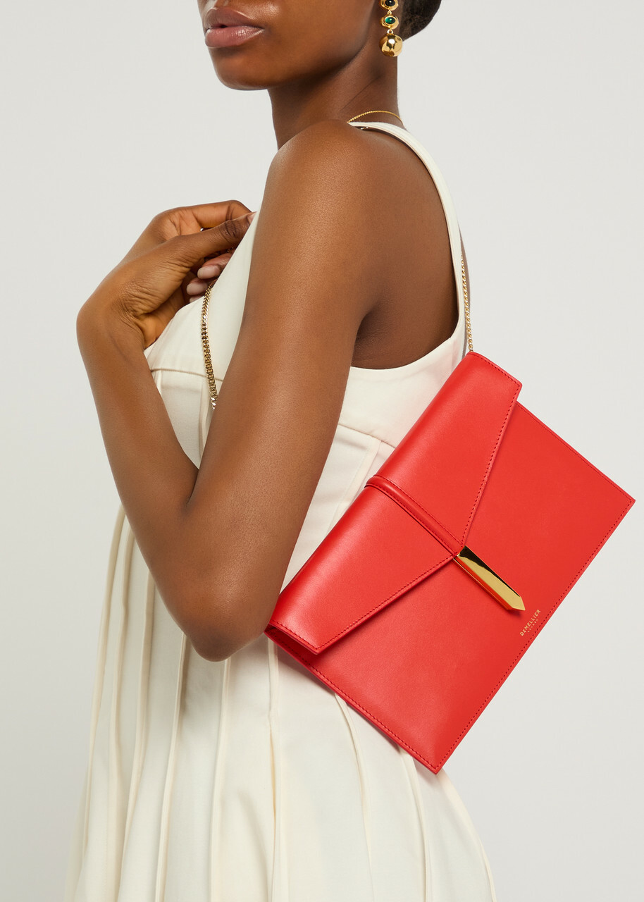 Demellier Tokyo Leather Clutch - Red - One Size DeMellier