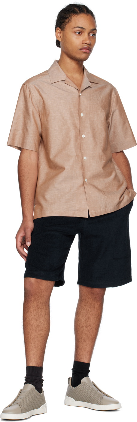 ZEGNA Brown Crossover Shirt Zegna