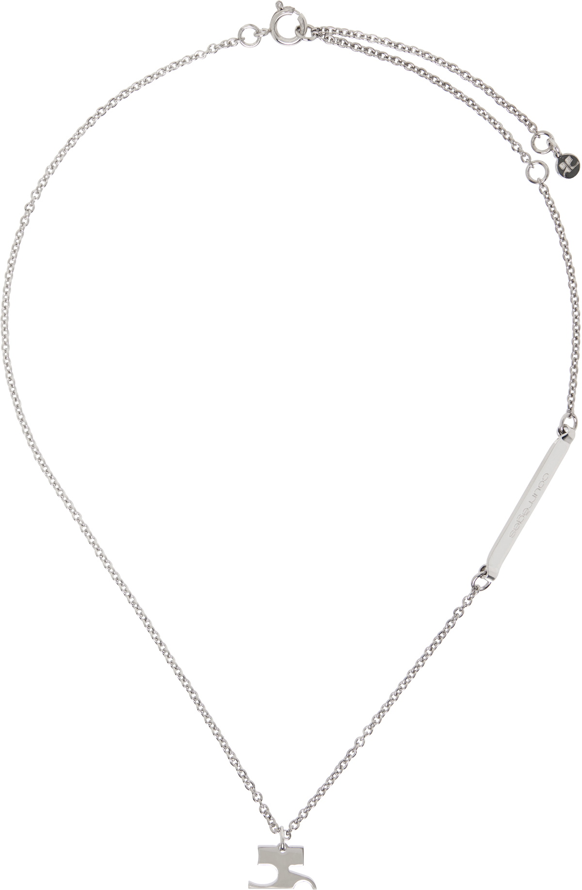 Courrèges Silver AC Chain Necklace Courreges