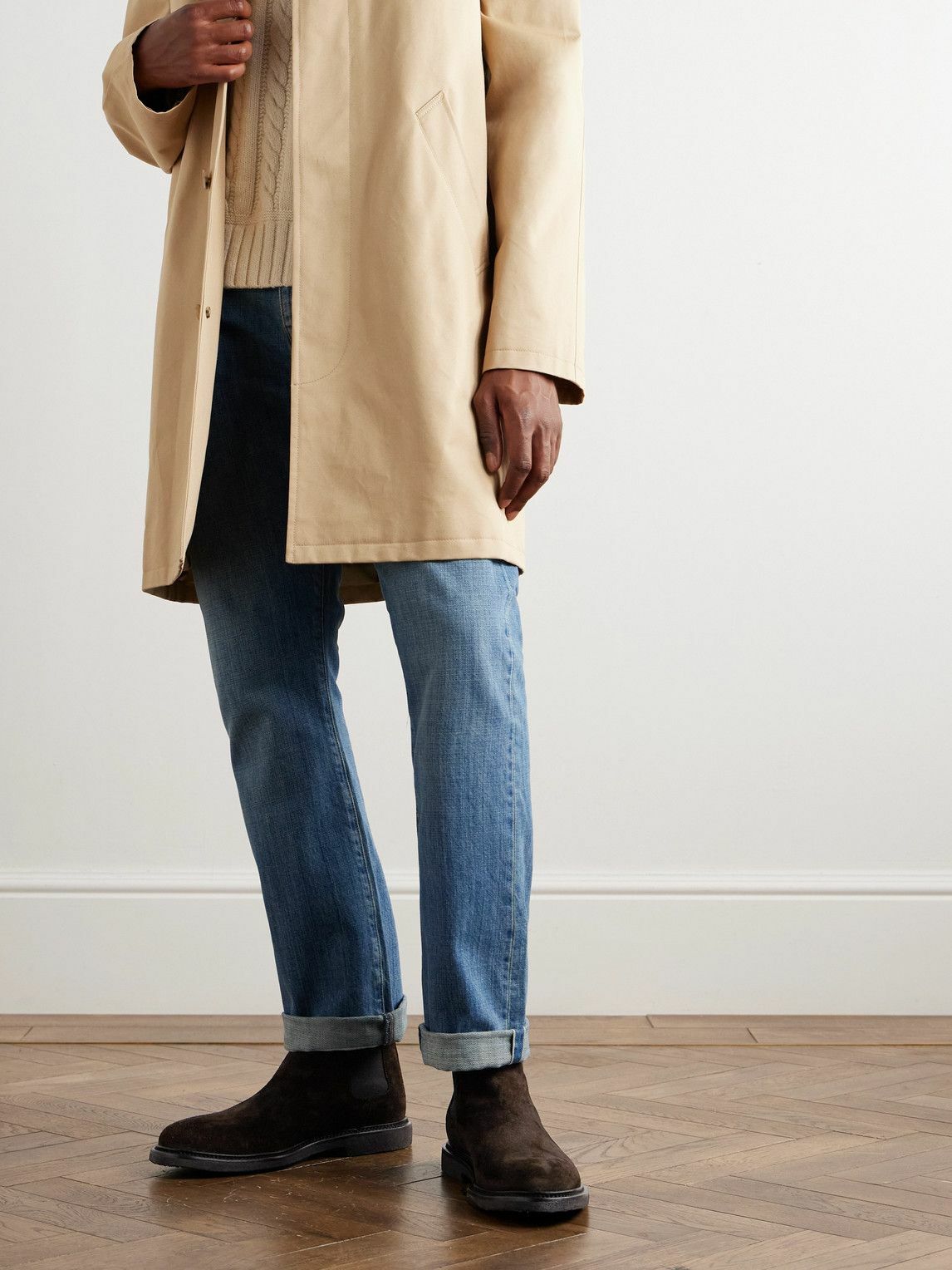 Common Projects - Waxed-Suede Chelsea Boots - Brown Common Projects