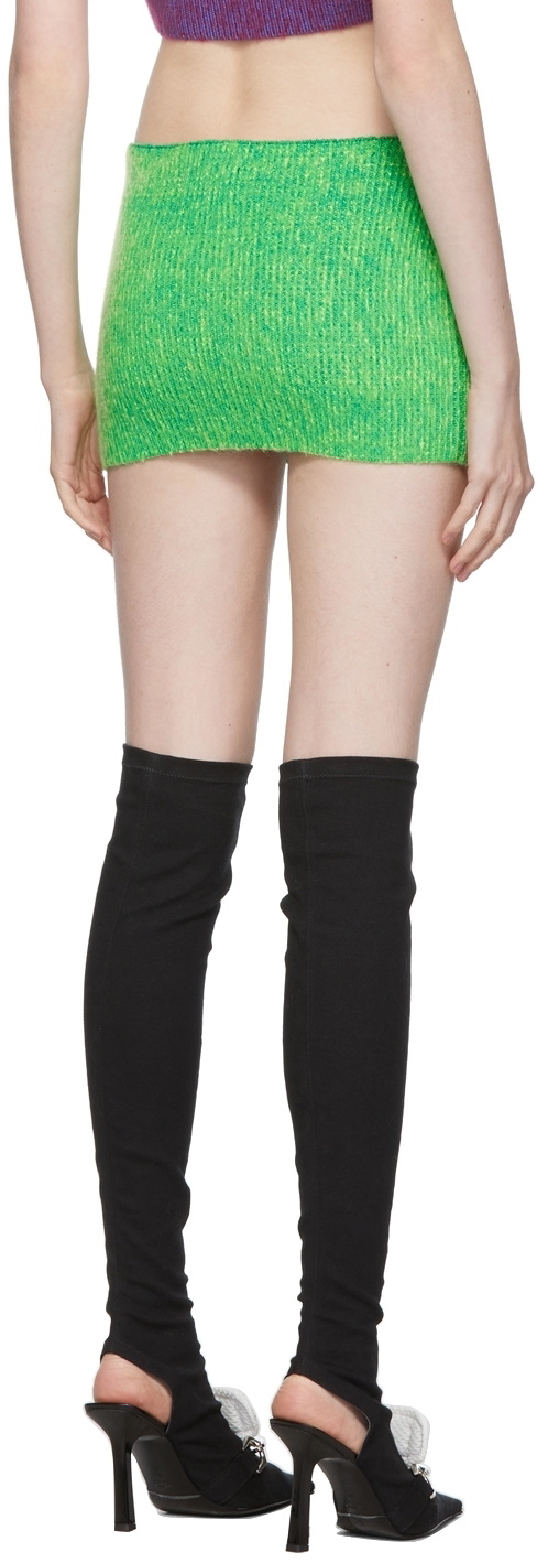 AGR Green Brushed Knit Mini Skirt AGR