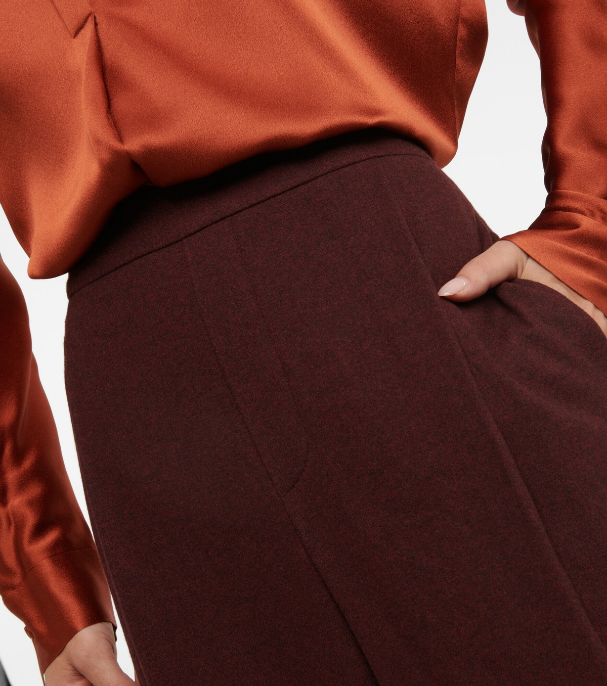 Vince - High-rise wool-blend pants Vince