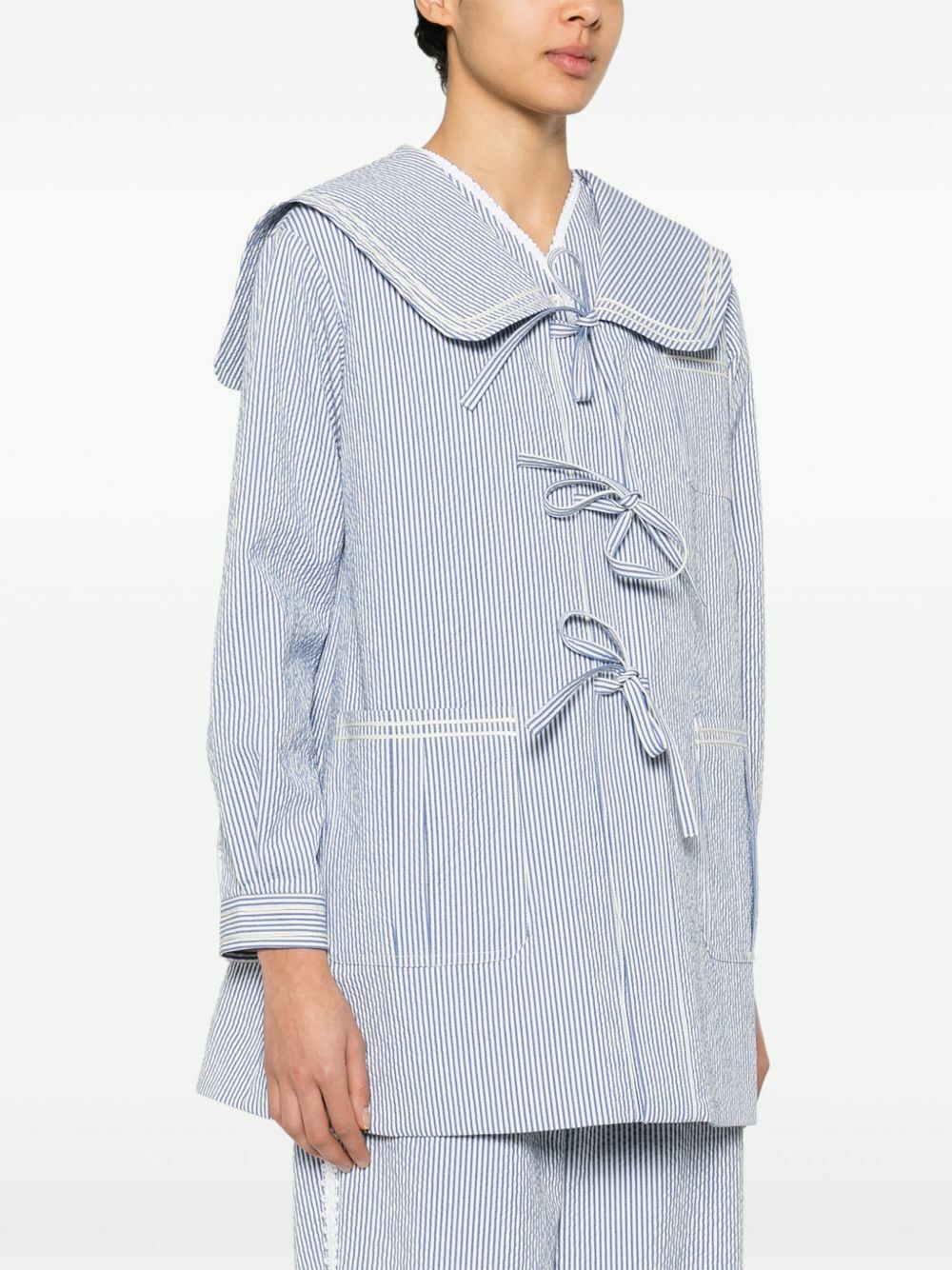 BODE Club Stripe Sailor Coat Bode
