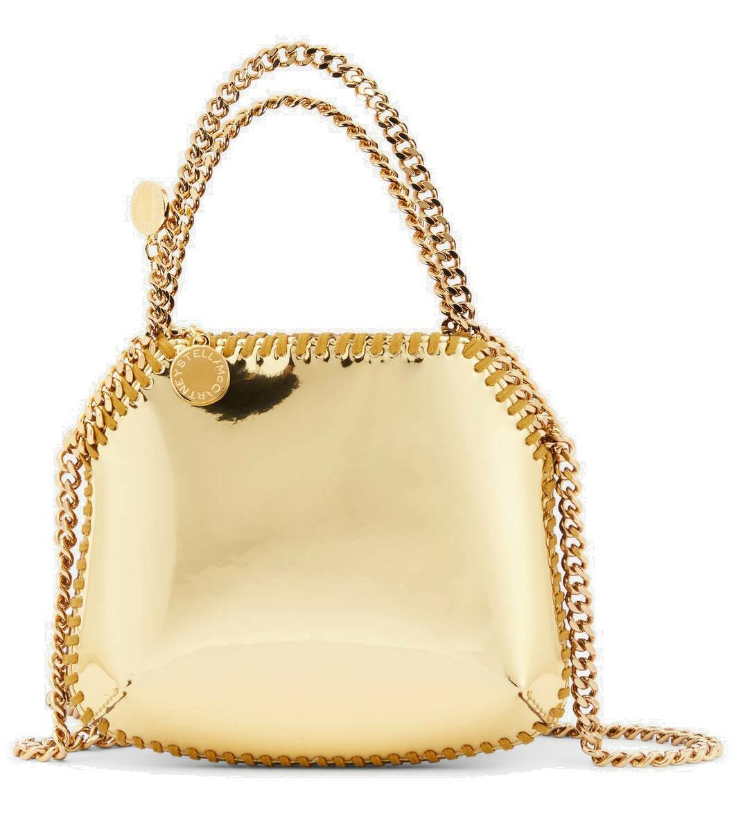 Stella McCartney Falabella Mini metallic faux leather shoulder bag ...