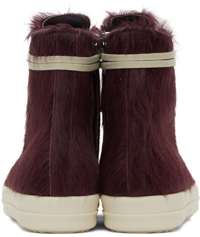 Rick Owens Purple Fur Sneakers Rick Owens